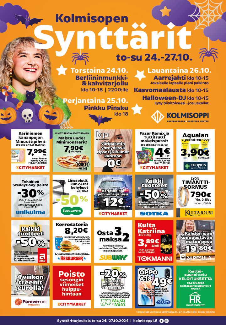 Kolmisopen synttärit - Kauppakeskus Kolmisoppi